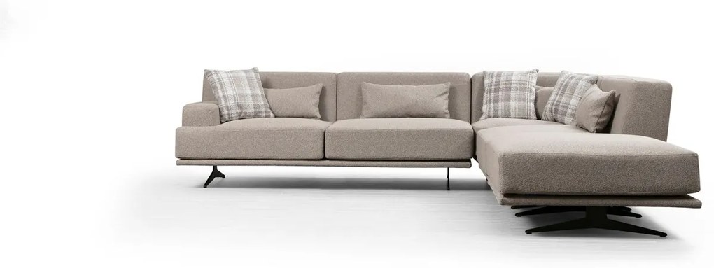 Designová rohová sedačka Kessya béžová - levá