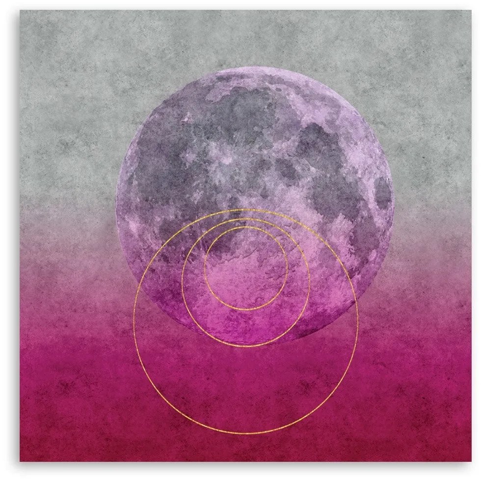 Gario Obraz na plátně Měsíc na růžovém pozadí - Andrea Haase Rozměry: 30 x 30 cm