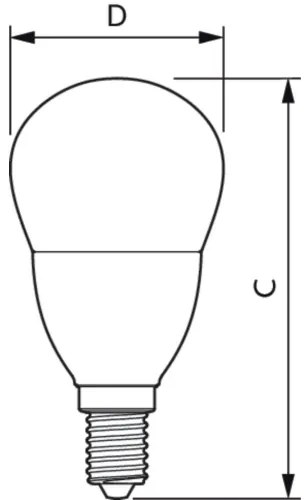 LED žárovka E14 Philips P48 FR 7W (60W) studená bílá (6500K)