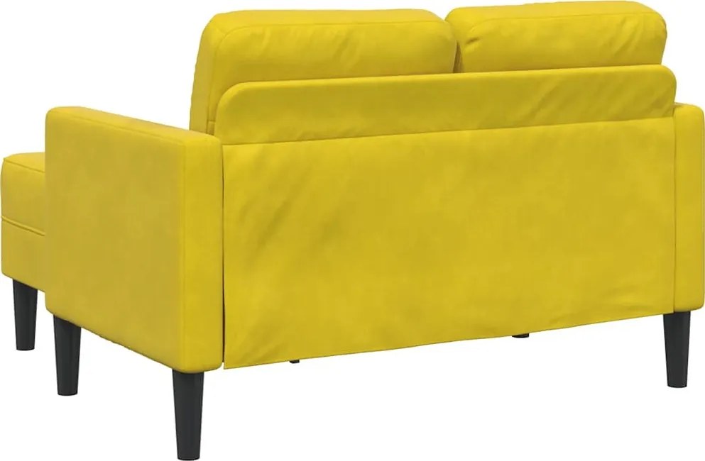vidaXL Dvoumístná pohovka s lehátkem ve tvaru L 125 cm samet [4107072] Barva: Tmavě šedá