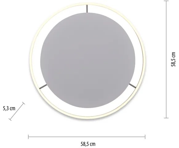 Leuchten Direkt 15392-95 - LED Stmívatelné stropní svítidlo RITUS 30W/230V chrom