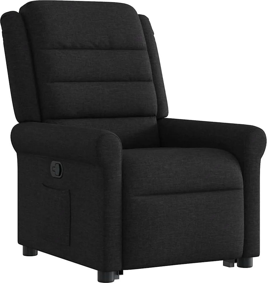 Zvedací polohovací křeslo černé textil 3303316