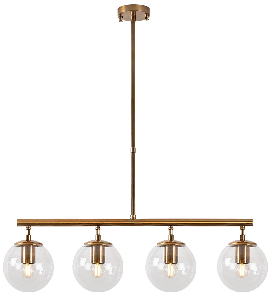 OPVIQ Závěsné osvětlení FAZLI bronz čiré sklo 4 942FLG1193