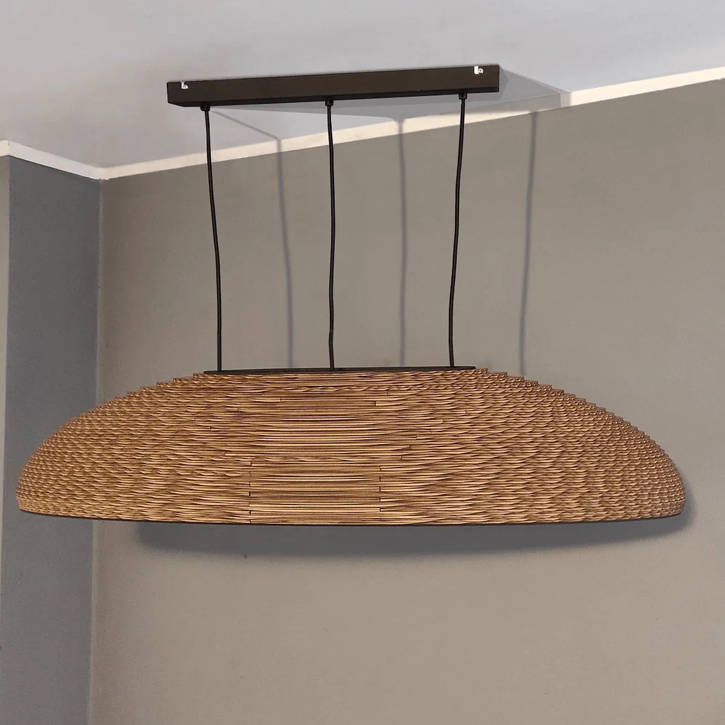 Kartonové světlo nad jídelní stůl TABLO S/100 cm/3x E27