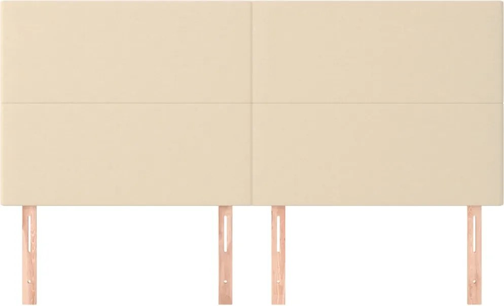 Čelo postele krémové 180x5x118/128 cm látkové 3116071