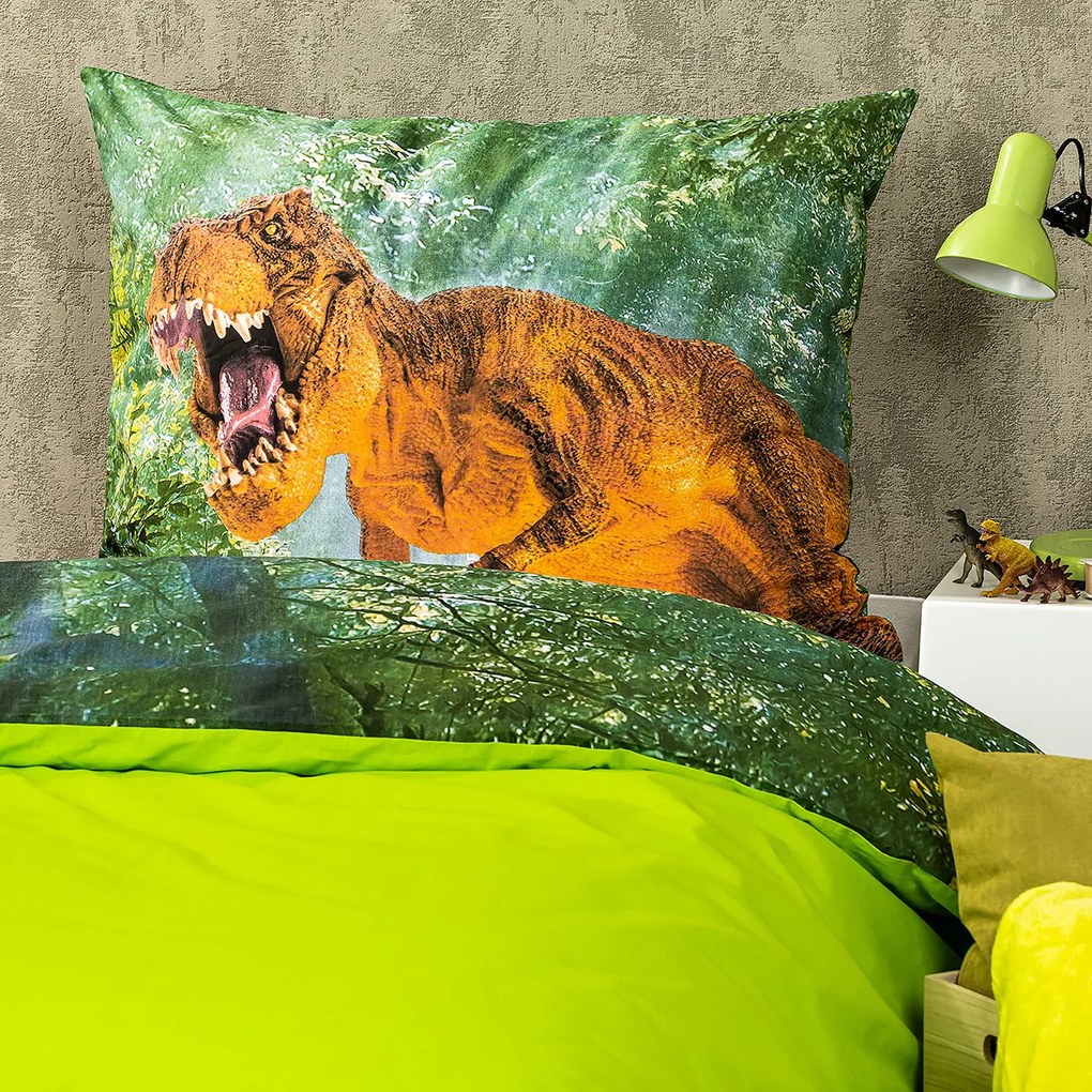 4Home Bavlněné povlečení T-Rex, 140 x 200 cm, 70 x 90 cm