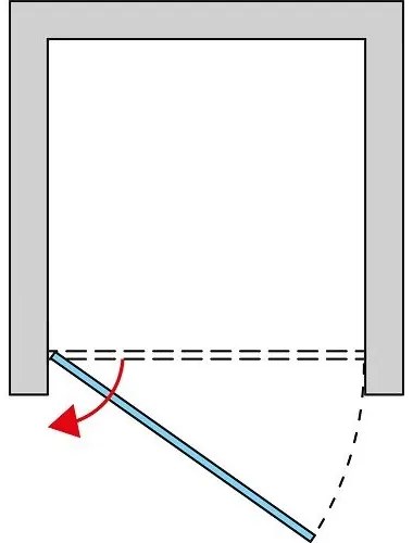 Ronal (Sanswiss) Ronal, SOLINO jednokřídlé dveře SOL1 Šířka: 75 cm, Sklo: 87 Screen