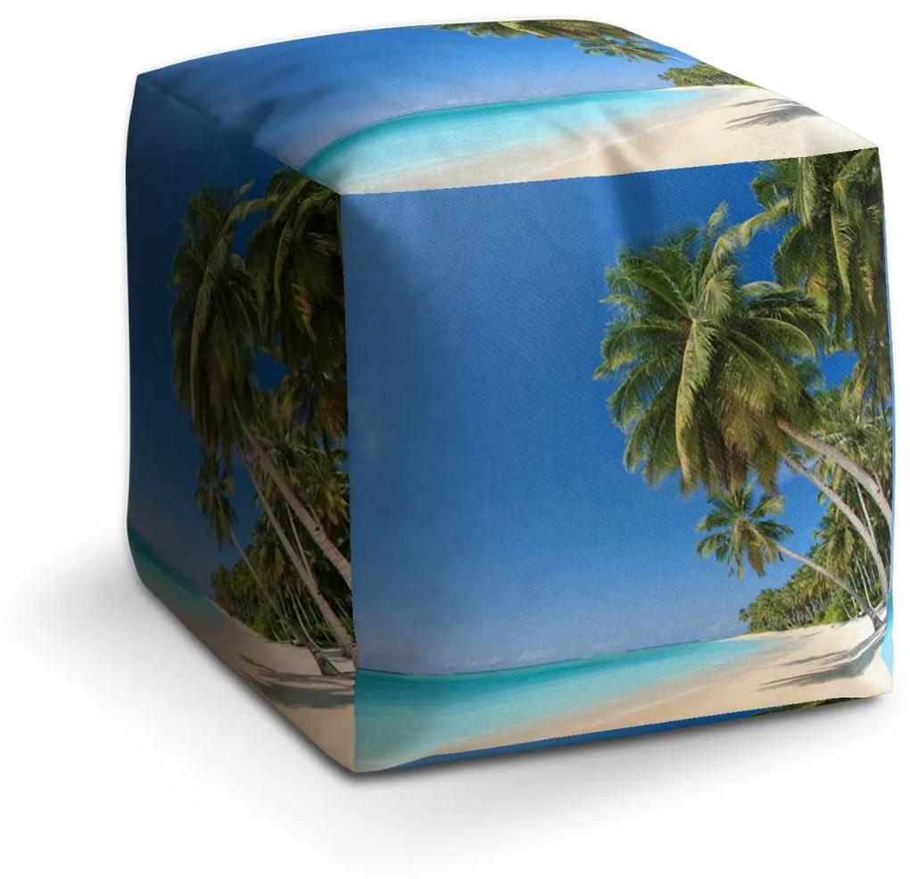 Sablio Taburet Cube Palmová pláž: 40x40x40 cm