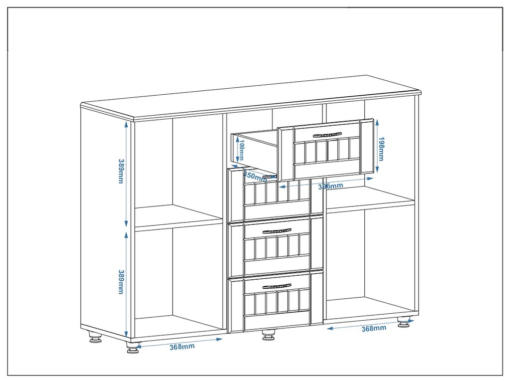 Komoda K-4+2 MDF
