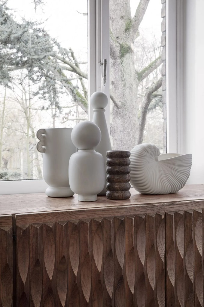 FERM LIVING Váza Shell Vase, Off-white