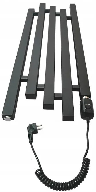 Regnis PORK, topné těleso 320x1000mm s jednootvorovým levým dolním připojením 50mm, 630W, černá matná, PORK100/30/LD50/BLACK
