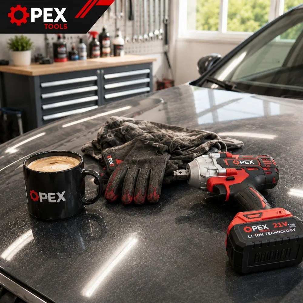 OPEX TOOLS Sada 2 v 1: vrták a šroubovák + akumulátový rázový klíč, 2x aku 21 v, 3 ah
