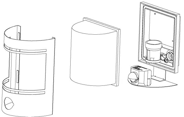 Eglo 99566 - Venkovní nástěnné svítidlo se senzorem CERNO 1xE27/40W/230V IP44