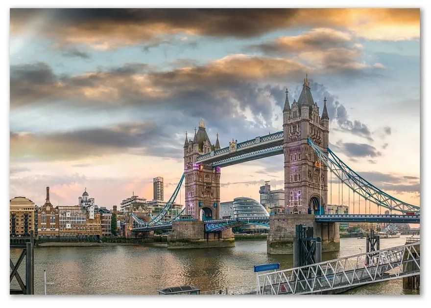 Wallmuralia Foto obraz skleněný svislý Tower bridge Londýn 100x70 cm