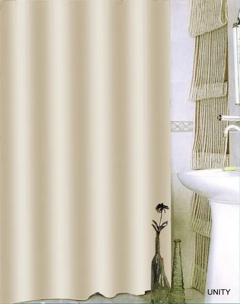 BISK Erga Unity, sprchový závěs 180x200cm, polyester, béžová, ERG-00839