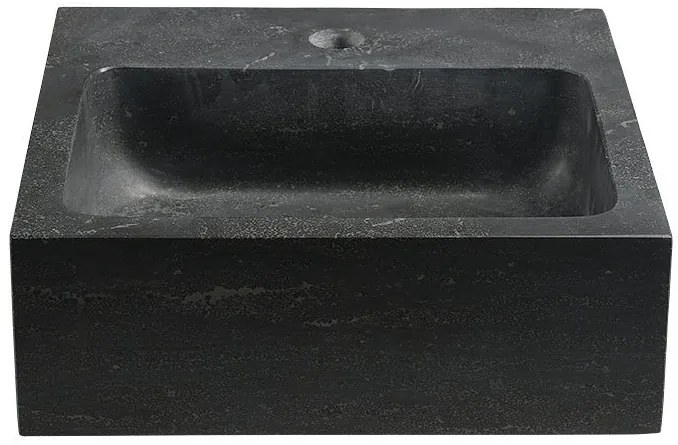 Sapho, BLOK kamenné umyvadlo 30x10x30 cm, černý Antracit, 2401-29