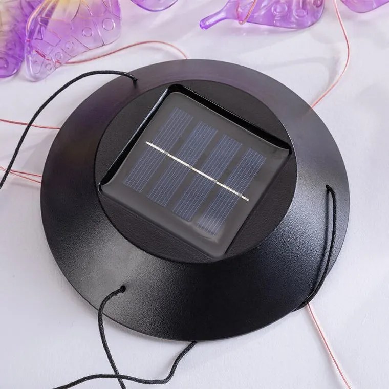 Barevná solární LED dekorace DUHOVÍ MOTÝLCI