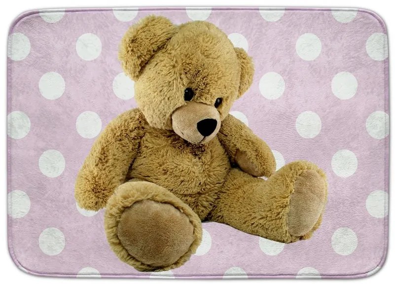 Vopi | Dětský koberec Ultra Soft Medvídek růžový - 130 x 180 cm