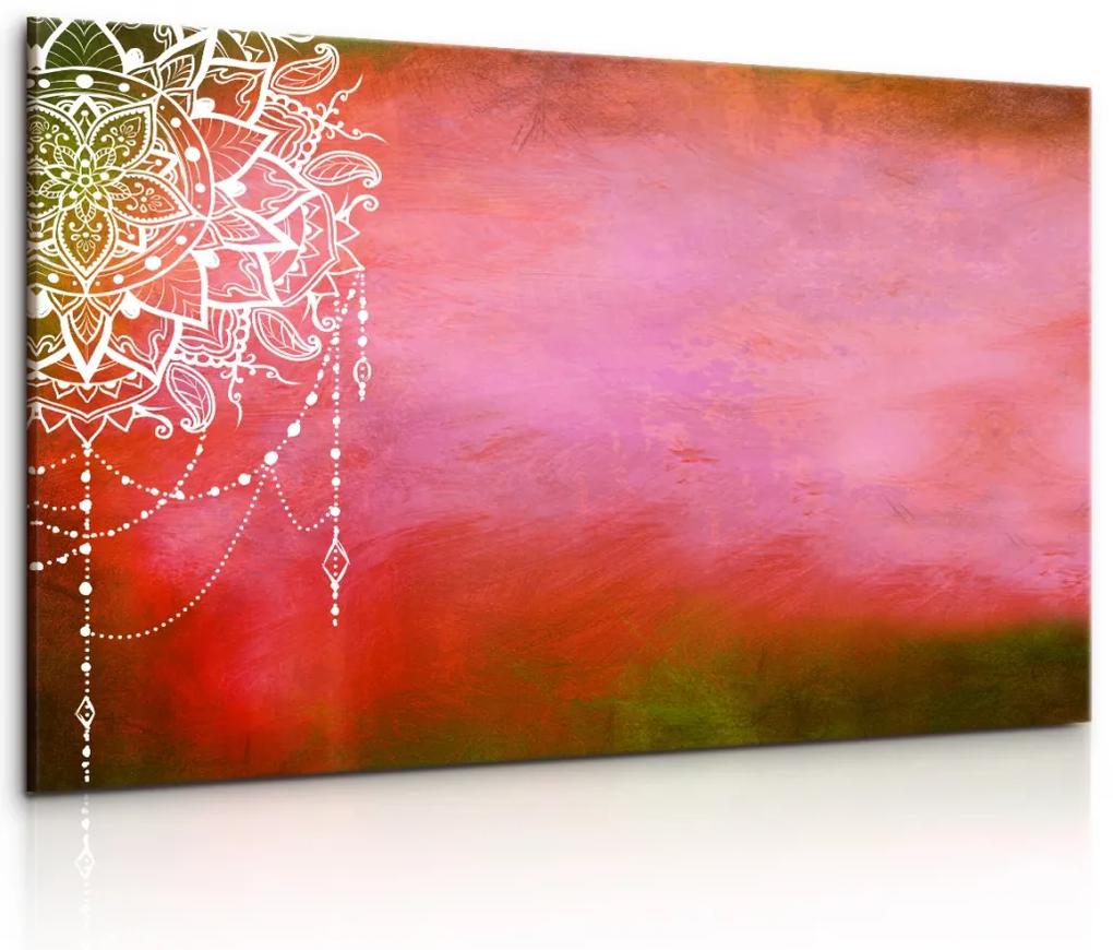 Malvis ® Obraz Mandala červeného potěšení Velikost: 150x100 cm