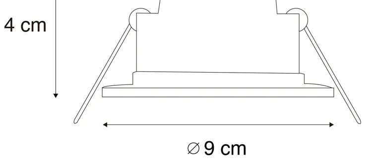 Sada 12 bílých zabudovaných bodových svítidel včetně stmívatelných LED 7W IP65 - Blanca