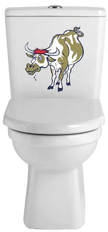 Samolepky na WC Slintající kráva