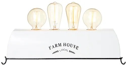 Stolní lampa FARM LIFE 4 x E27, černo-bílá, šíře 50cm