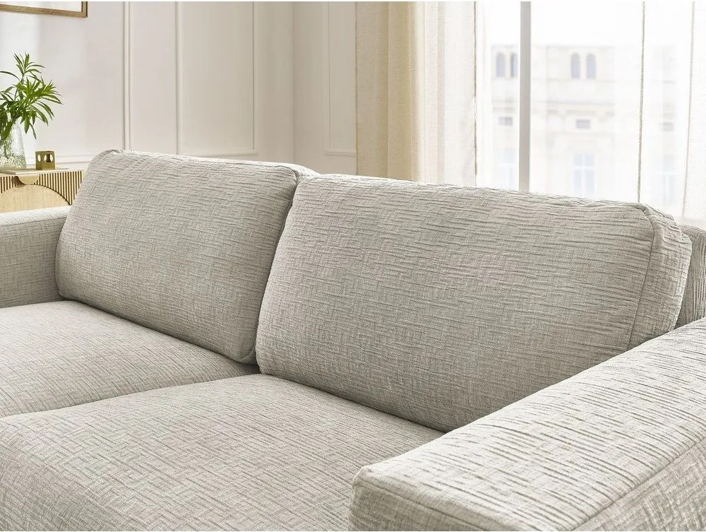 Béžová žinylková pohovka na každodenní spaní/rozkládací 220 cm Hugo – Bobochic Paris