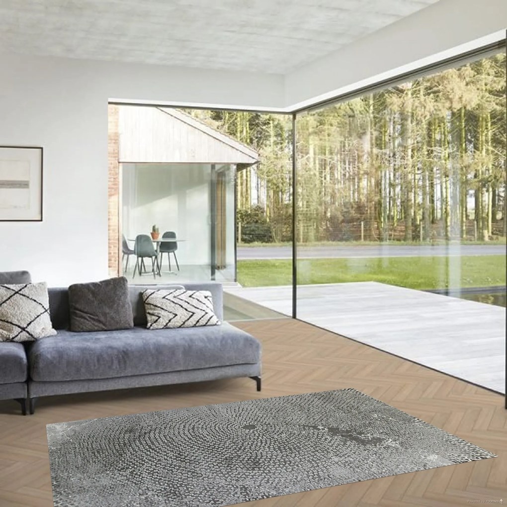 Berfin Dywany, Kusový koberec Dizayn 2218 Grey, 120x180, šedá, obývací pokoj
