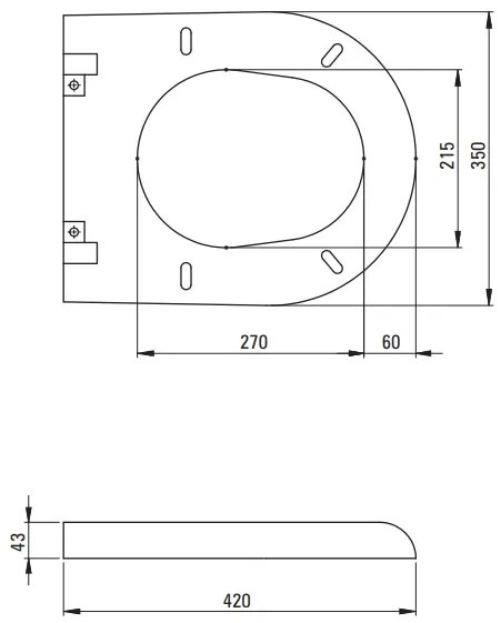 Aplomo Avis rimless WC závěsné se sedátkem