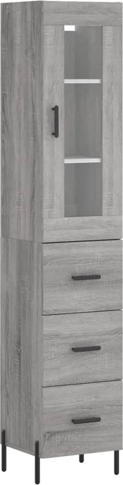 Skříň highboard šedá sonoma 34,5 x 34 x 180 cm kompozitní dřevo 3199247
