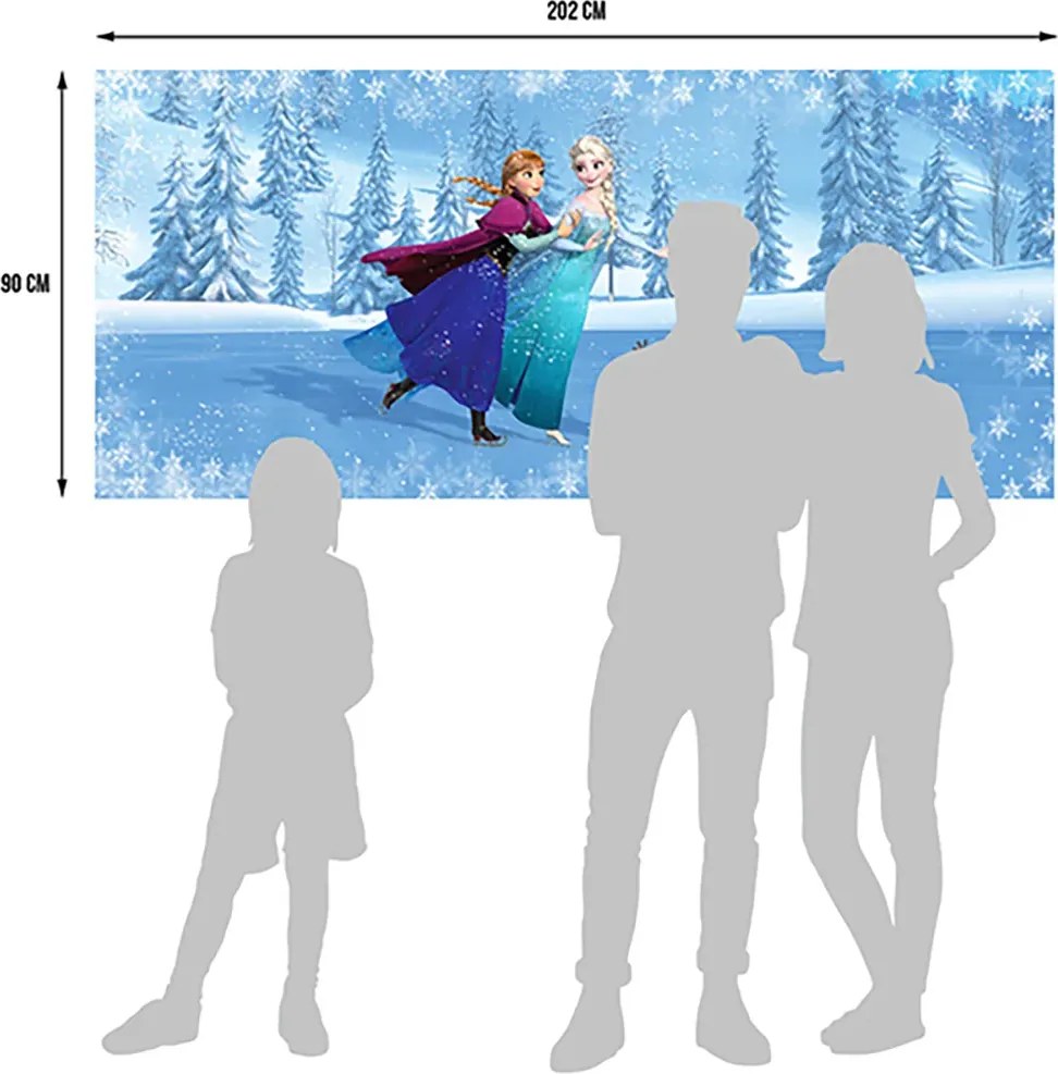 Dětská vliesová fototapeta na zed' Ledové království na ledě, Disney | 202 x 90 cm | DFTDNH 5366