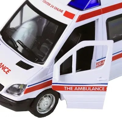 RAPPA 215634 Kovová sanitka - auto se zvukem a světlem / od 3 let