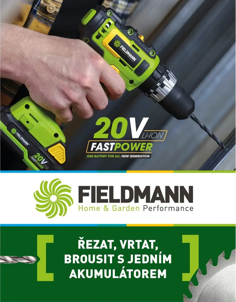 Fieldmann FDUV 70215-0 Aku vrtačka