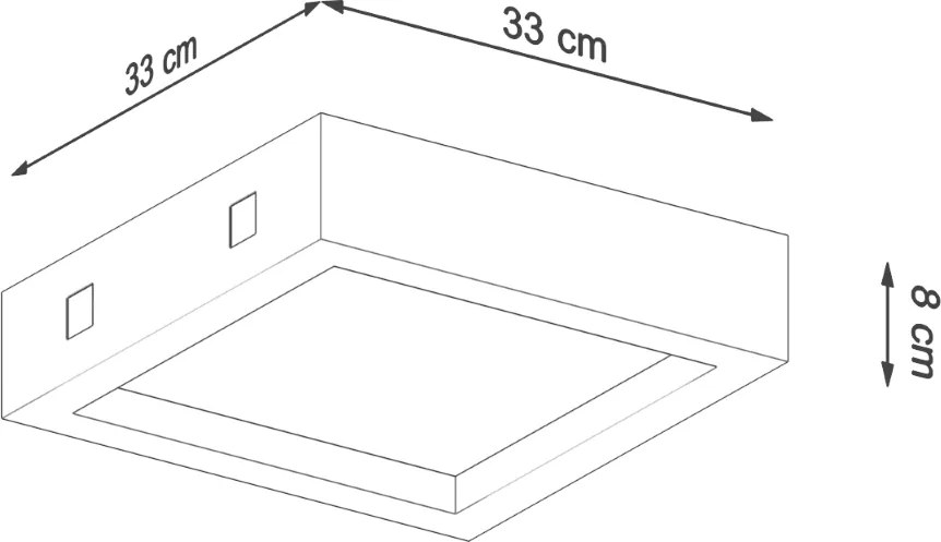 Sollux Lighting Stropní svítidlo RIZA beton
