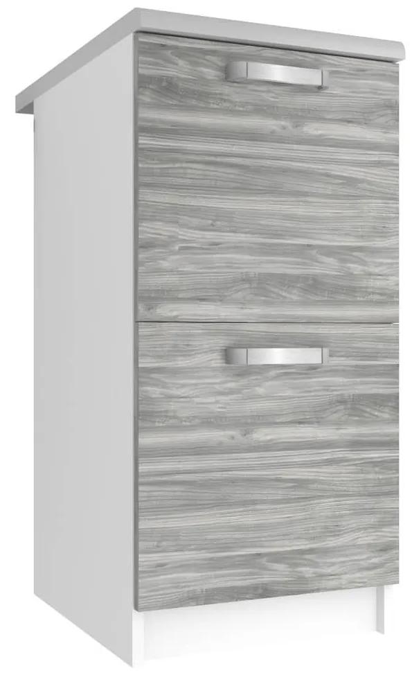 Kuchyňská skříňka Belini spodní 40 cm šedý antracit Glamour Wood s pracovní deskou  TOR SD2-40/0/WT/GW/0/U