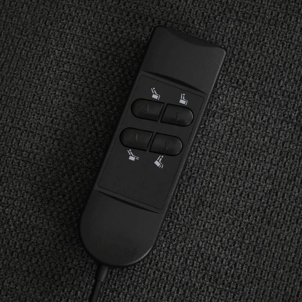 Elektrické polohovací TV křeslo SEN - šedá látka