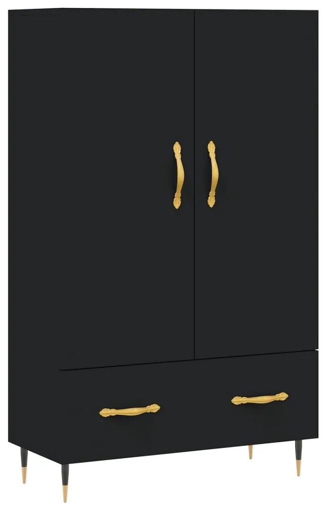 Skříň highboard černá 69,5 x 31 x 115 cm kompozitní dřevo