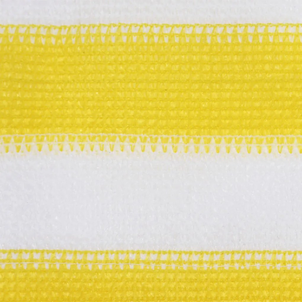 Balkonová zástěna žluto-bílá 120 x 600 cm HDPE 310883
