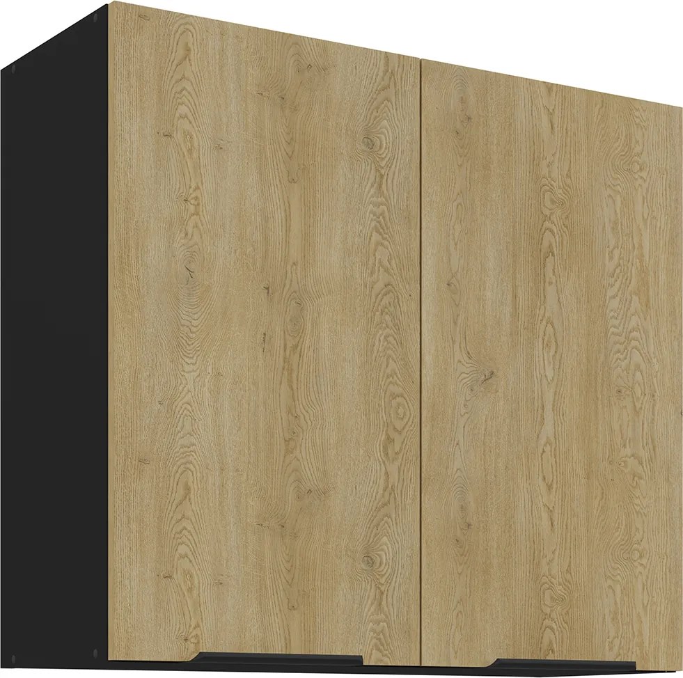 CREMONA cc | horní skříňka 80 G-72 2F policová | 80 cm | černá/cremona