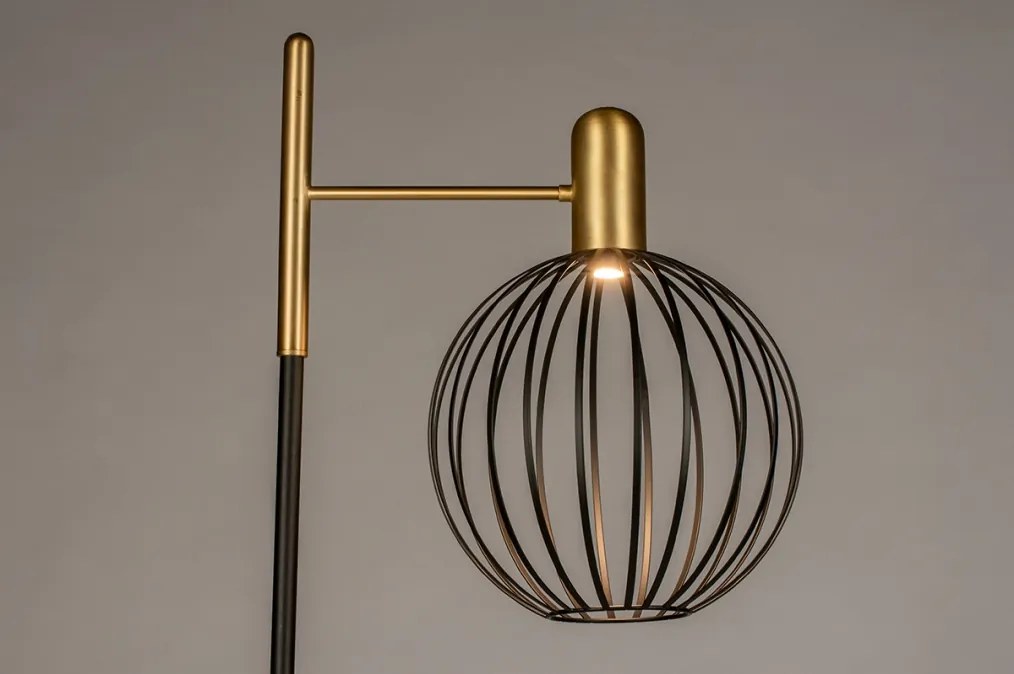 Stojací designová lampa Black Pin and Gold