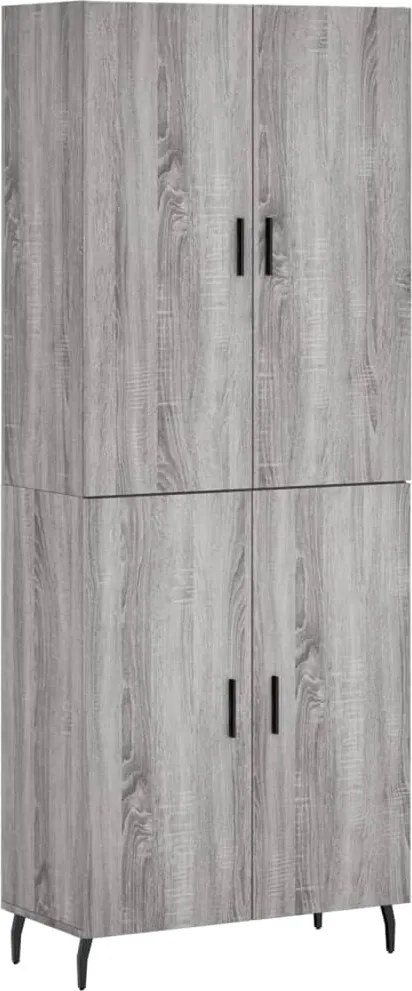 Skříň highboard šedá sonoma 69,5 x 34 x 180 cm kompozitní dřevo 3195697