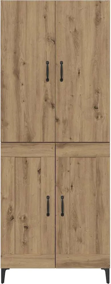 Vysoký bufet Artisanový dub 69,5 x 34 x 180 cm Kompozitní dřevo 3403587