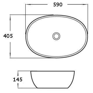 Mexen Viki umyvadlo, 59x41 cm, bílá, 21056000