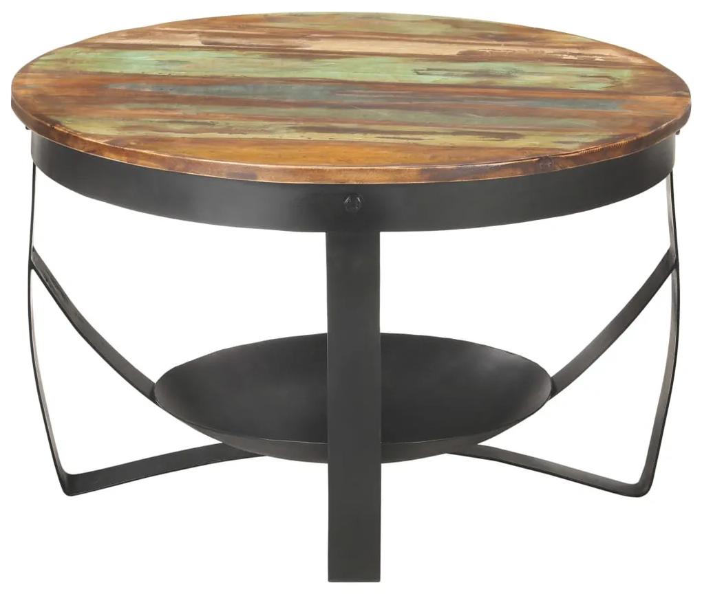vidaXL Konferenční stolek Ø 68 x 43 cm masivní recyklované dřevo