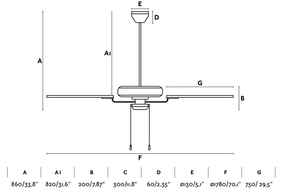 FARO NISOS 33363 70,1“ hnědá/třešeň/tmavý ořech Reverzní stropní ventilátor