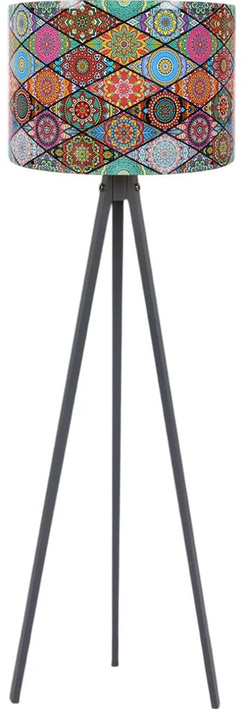 Stojací lampa Mandala 136, šedá