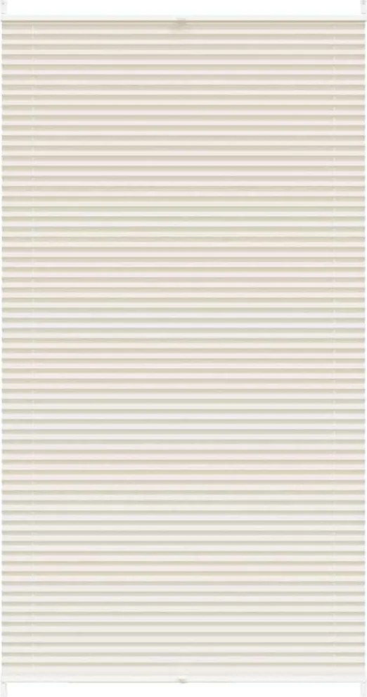 Plisovaná roleta 110 x 200 cm krémová 240648