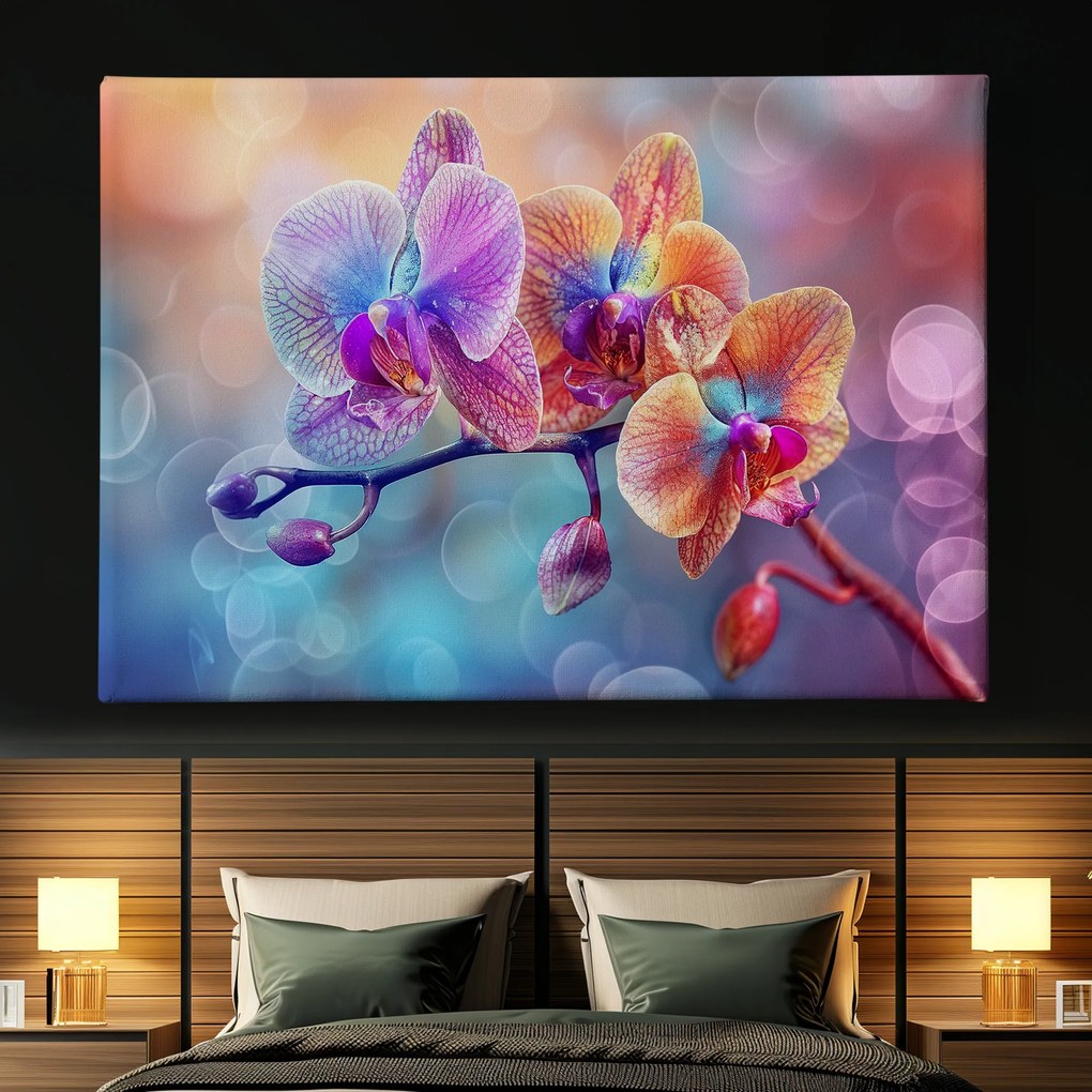 Obraz na plátně - Orchidej, tři bratři FeelHappy.cz Velikost obrazu: 120 x 80 cm