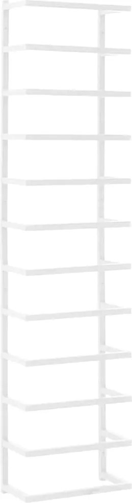 Věšák na ručníky bílý 24 x 12 x 96 cm ocel 336126