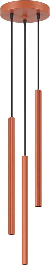 Sollux Lighting Závěsné svítidlo ARCHE 3P okrově červené